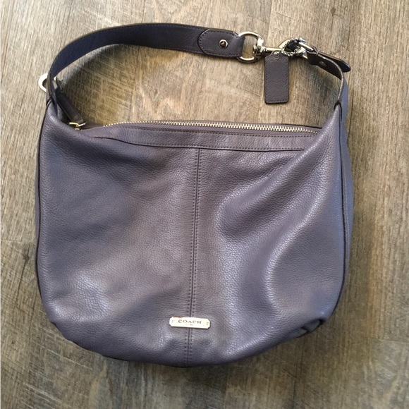 Coach | Bags | Coach Avery Vintage Shoulder Bag Purple Pebbled Leather | Poshmark